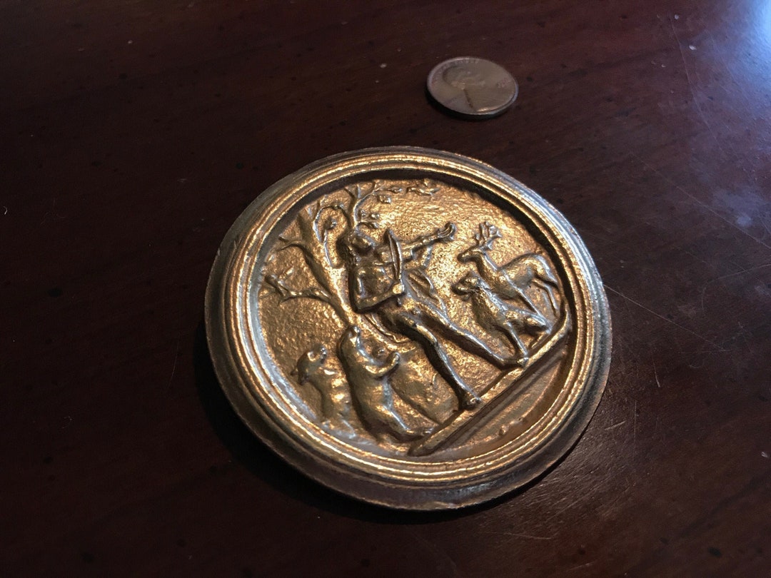 Vintage Orpheus Medallion Brooch Pin - Alva Museum Replicas - Greek ...