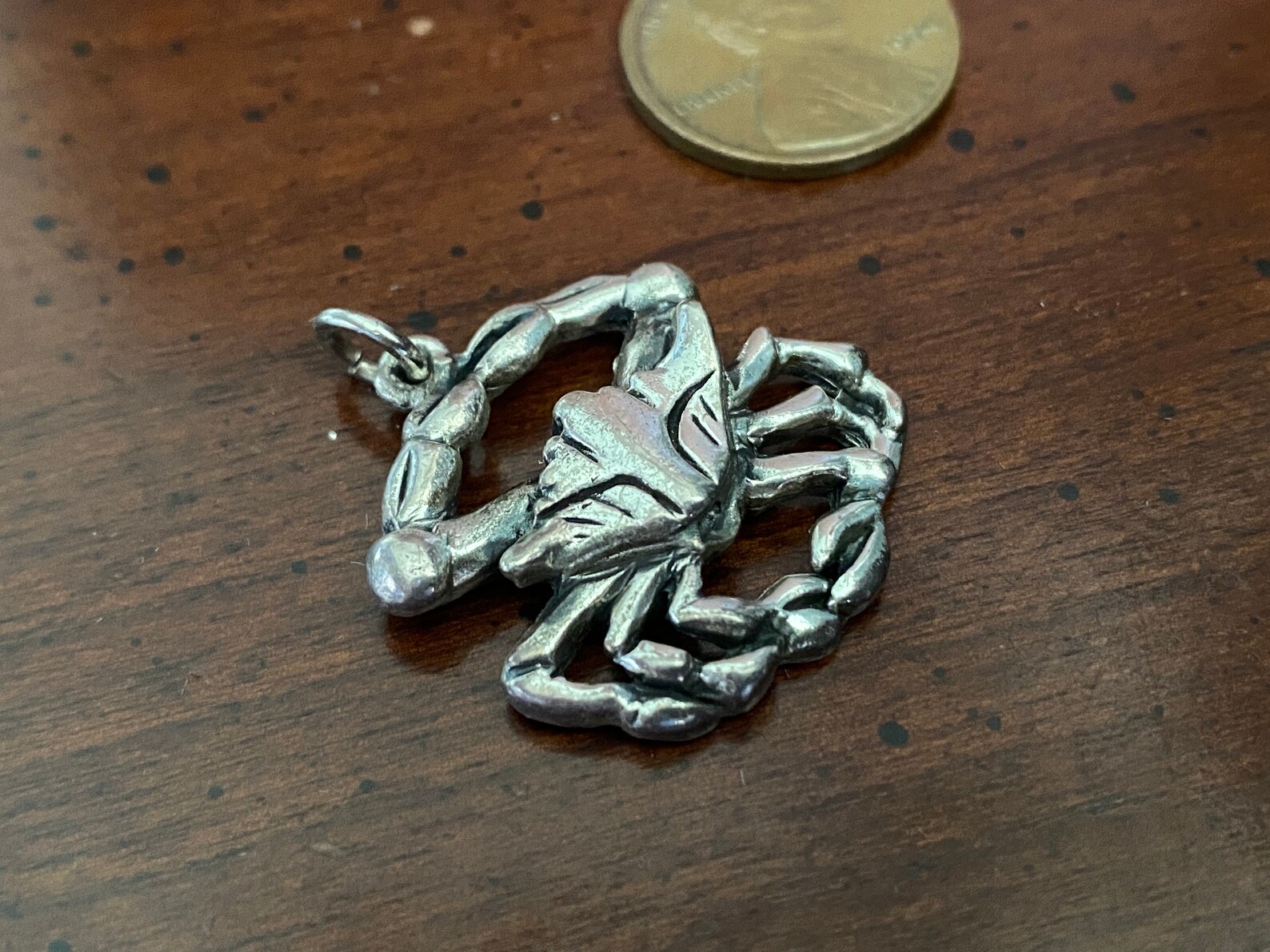 Vintage Tortolani Silver Cancer Pendant - Crab Zodiac Crustacean ...