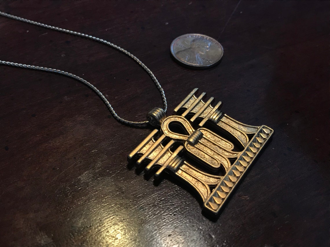 D'orlan Gold Knot of Isis Djed Pillar Amulet Necklace of - Etsy Israel
