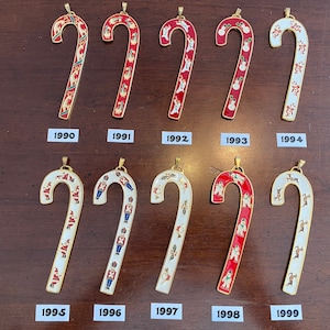Wallace Candy Cane Ornament Vintage Annual Christmas Ornaments 1981 ...