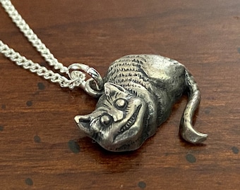 Vintage White Rabbit Necklace Alice in Wonderland Sterling Silver MMA ...