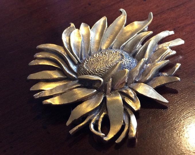 Vintage Gold Daisy Sunflower Brooch Pin Alva Museum Replicas Flower - Etsy