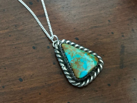 Vintage Wayne Etsitty Number 8 Spiderweb Turquoise Sterling | Etsy