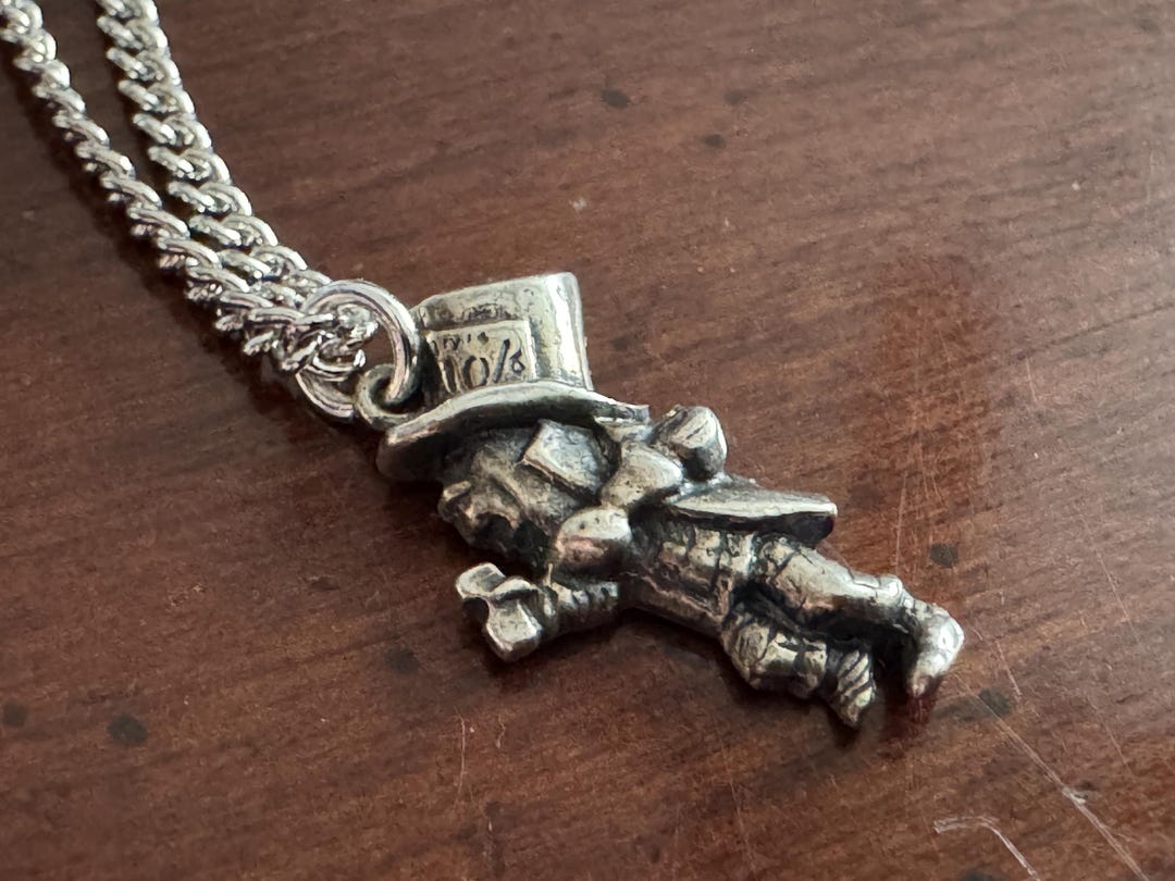 Vintage Mad Hatter Necklace - Alice in Wonderland - Sterling Silver MMA ...