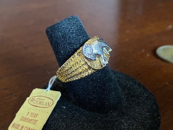 Vintage D'Orlan Aries Zodiac Ring - Flying Ram Chryso… - Gem