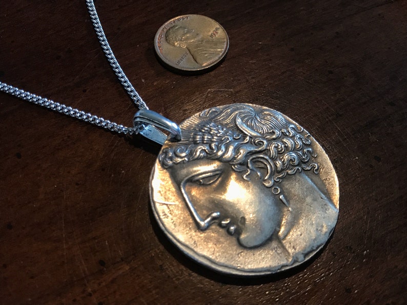 Vintage Pegasus and Moon Goddess Tanit Carthaginian Silver - Etsy