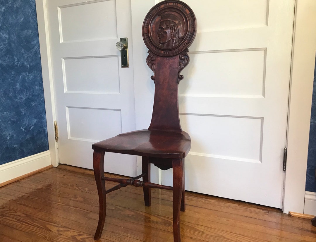 Early 1900s Trojan Accent Chair Solid Carved Rock Maple Grand Ledge ...