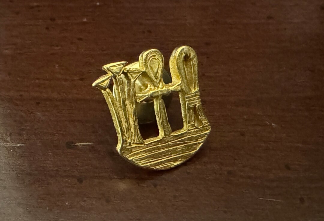 Vintage HA SA Ankh Gold MMA Lapel Pin Brooch - Protection - Neb Amulet ...