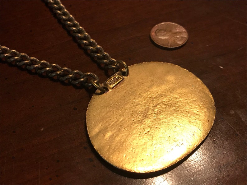 St George Slaying the Dragon Gold Medallion Pendant Necklace | Etsy