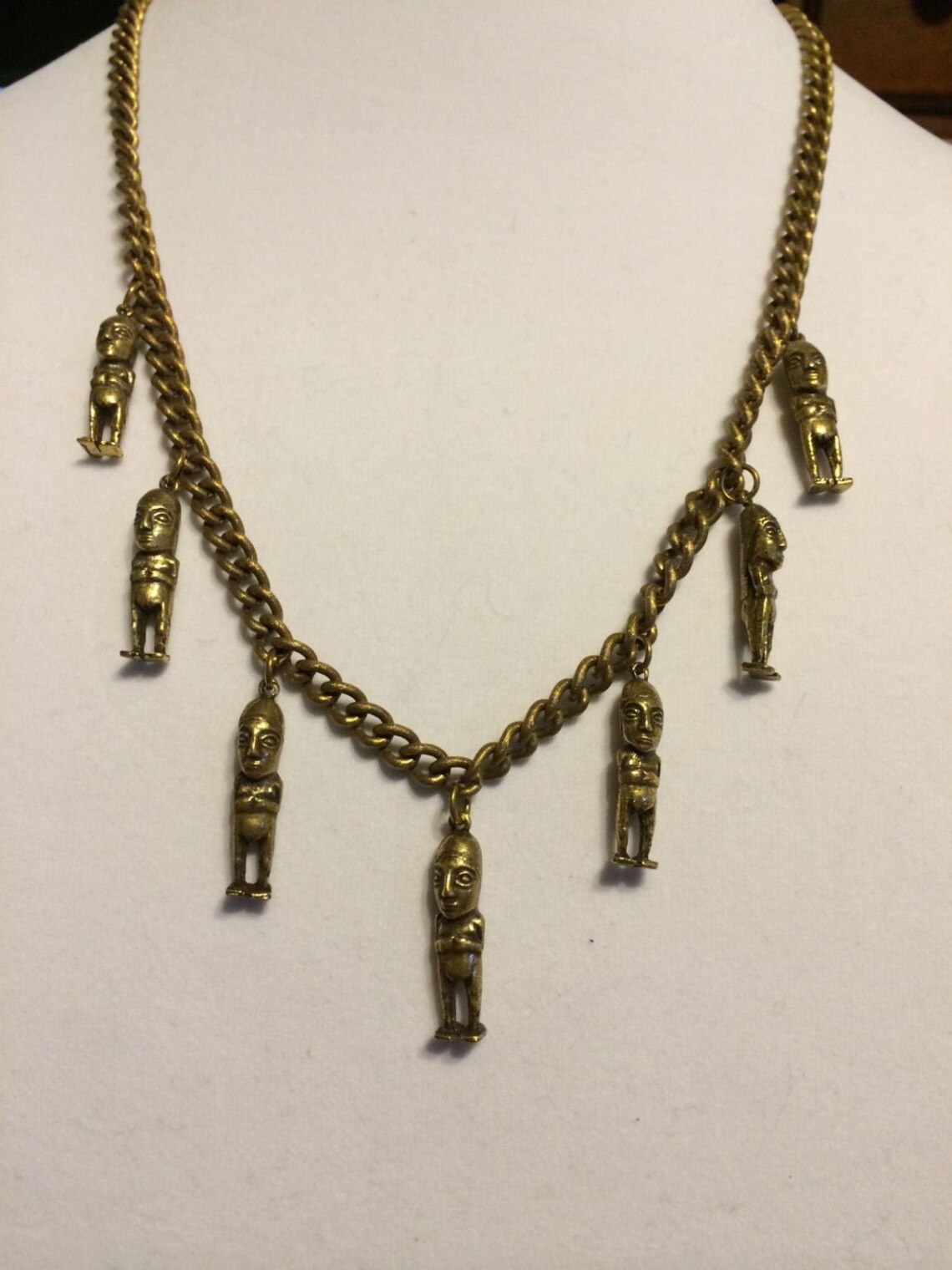 Vintage Inca Gold Amulet Charm Necklace Peru Pre Columbian - Etsy