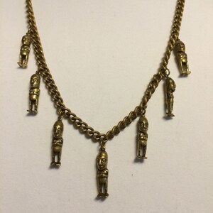 Vintage Inca Gold Amulet Charm Necklace Peru Pre Columbian - Alva ...