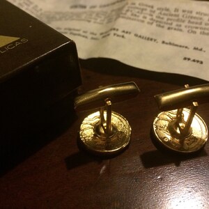 Vintage Queen of the Underworld Gold Coin Statement Cufflinks ...