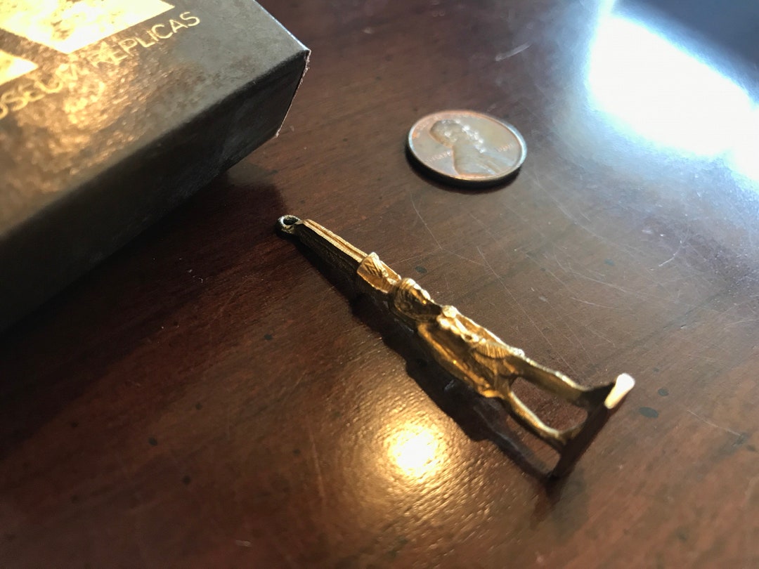 Egyptian Revival Gold Amulet of Nefertem God of Healing - Etsy