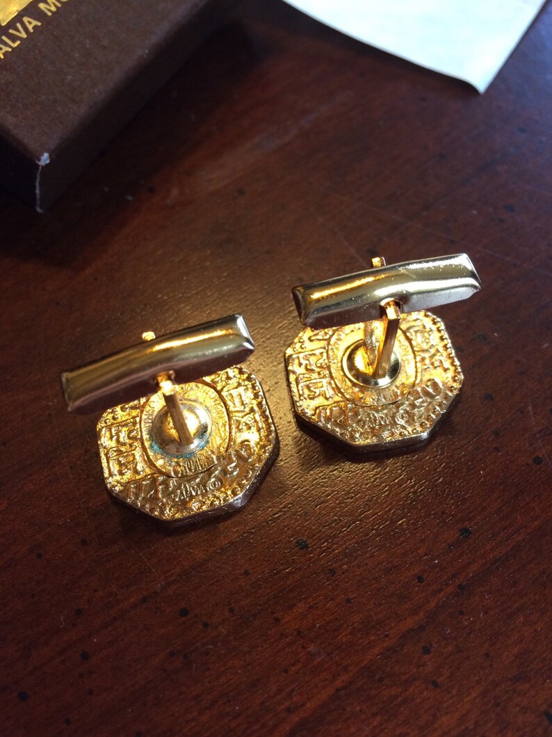 Gold Indian Rupee Coin Cufflinks Assam States Sunyeopha - Etsy