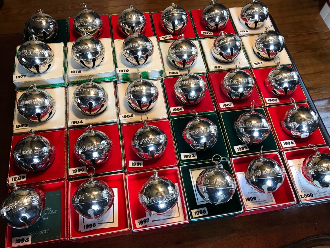 Wallace Silver Smith Christmas Sleigh Bell Annual Ornaments - Etsy Canada