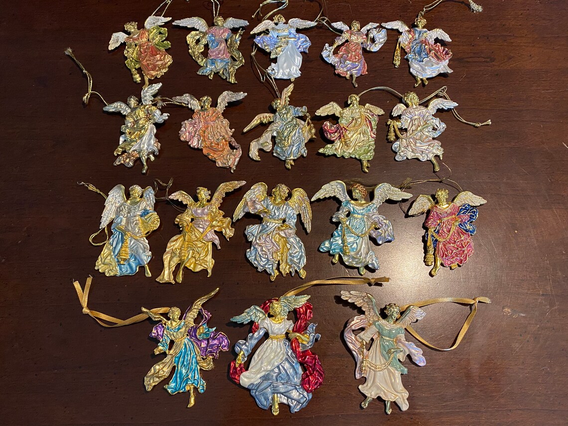 Vintage MMA Christmas Angel Ornament W Original Box - Gold Annual ...