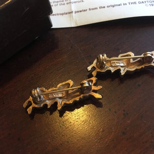 Vintage Galloping Horses Menuki Brooch Pin Sword Fitting Alva Museum ...