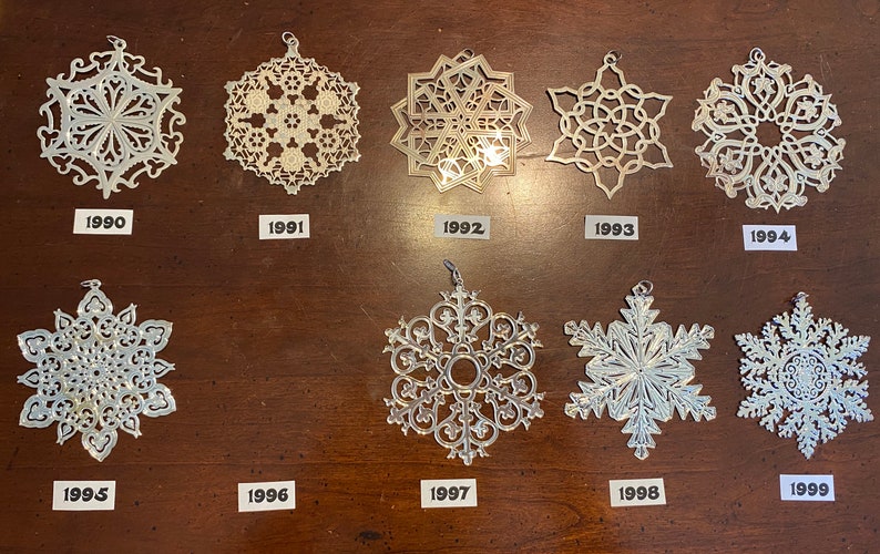 Vintage MMA Snowflake Silver Plated Christmas Ornament Metropolitan ...