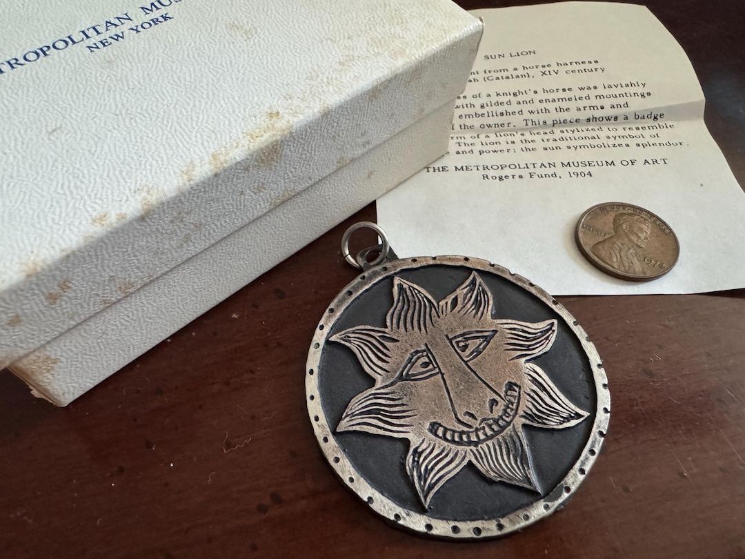 Vintage MMA Silver Spanish Sun Lion Pendant - Metropolitan Museum of ...