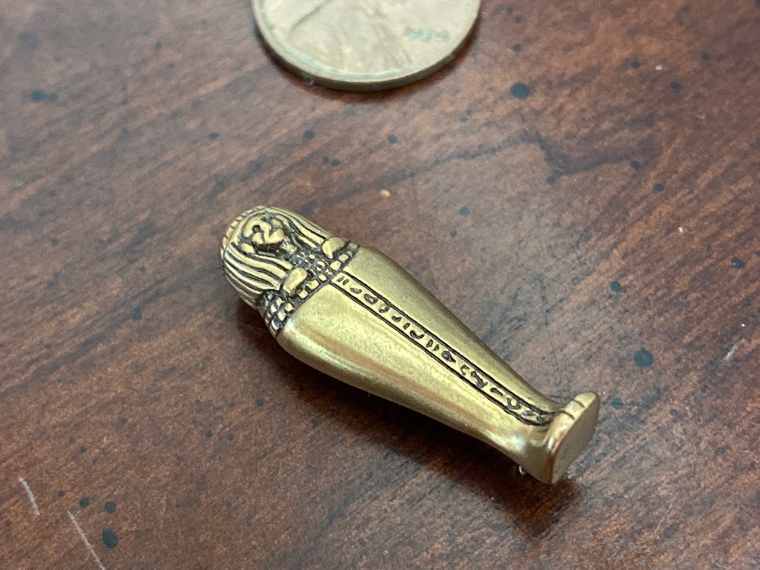 MFA Gold Sarcophagus Brooch Vintage Egyptian Revival 1976 Treasures of ...