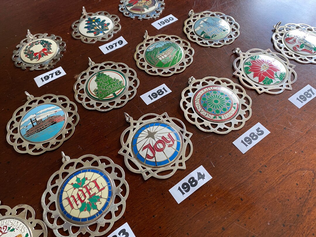 Lunt Sterling Silver Christmas Ornaments - Vintage Sterling Frame and ...