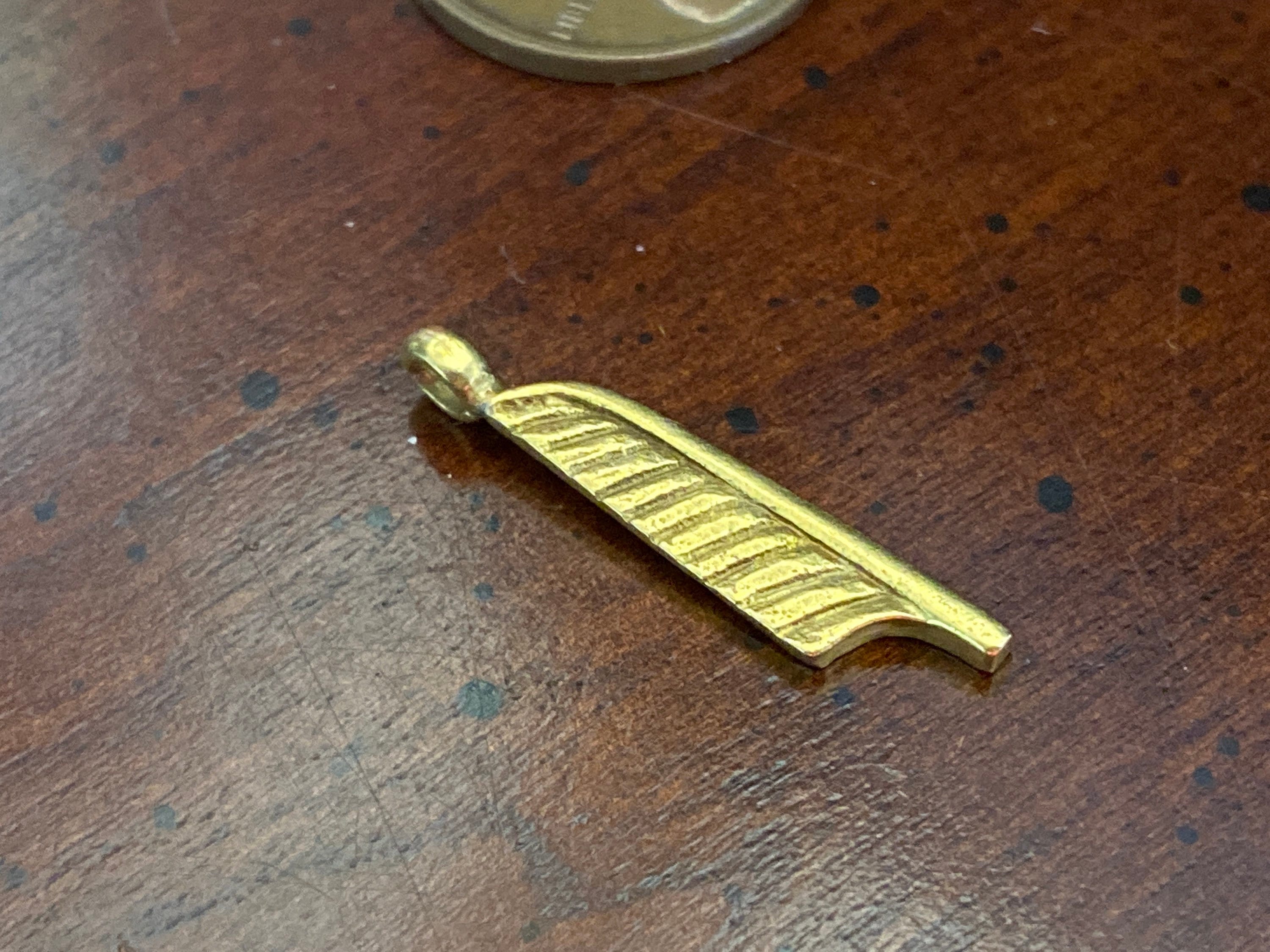 MMA Gold Feather of Truth Pendant - Egyptian Revival - Vintage 1976 ...
