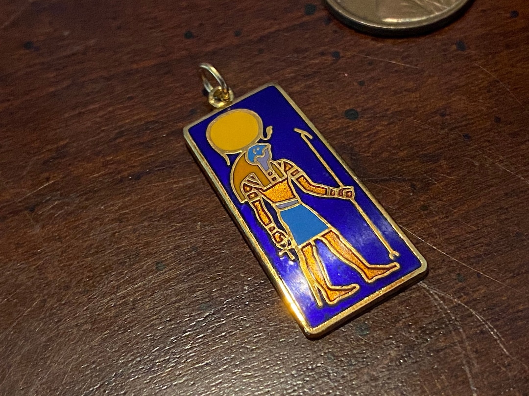 Vintage Egyptian Revival Gold Amun Ra Pendant - ERM Museum - Treasures ...