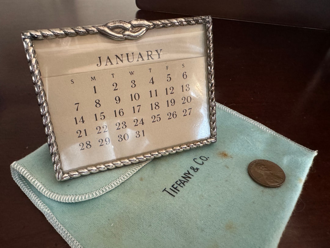 Antique Tiffany Perpetual Calendar - Rarely Seen Rope Design - Sterling ...