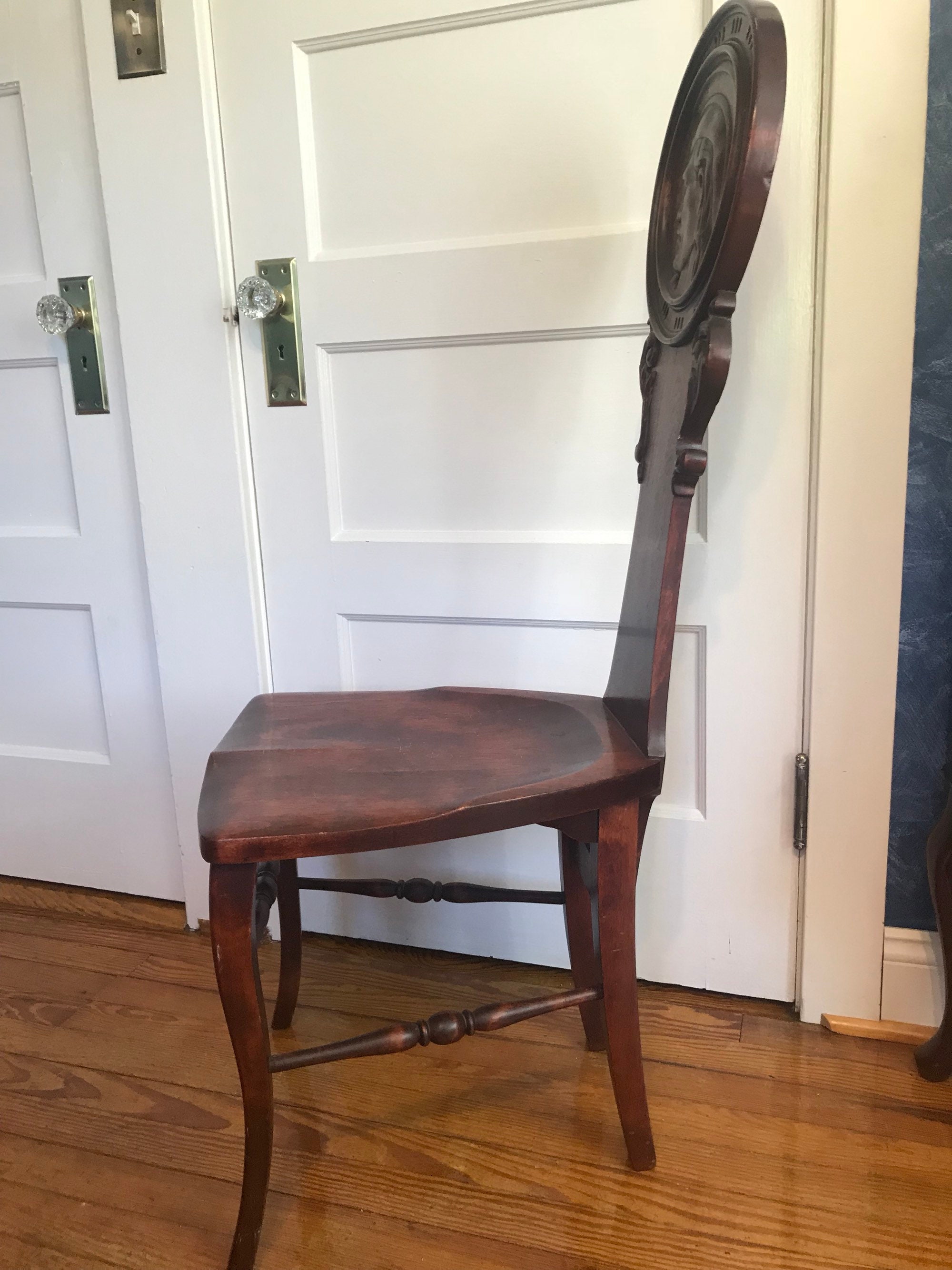 Early 1900s Trojan Accent Chair Solid Carved Rock Maple Grand Ledge ...