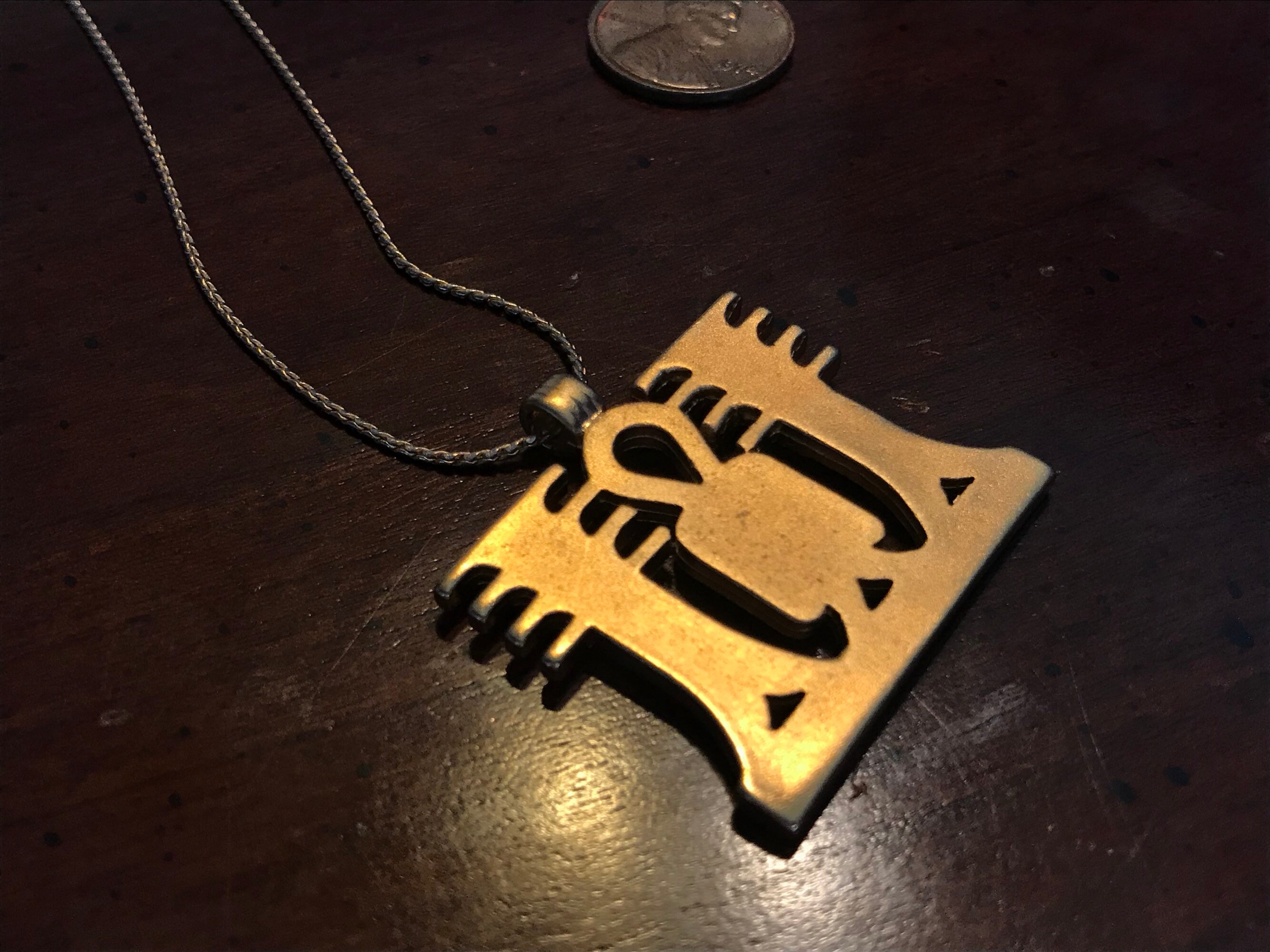 D'orlan Gold Knot of Isis Djed Pillar Amulet Necklace of - Etsy Israel