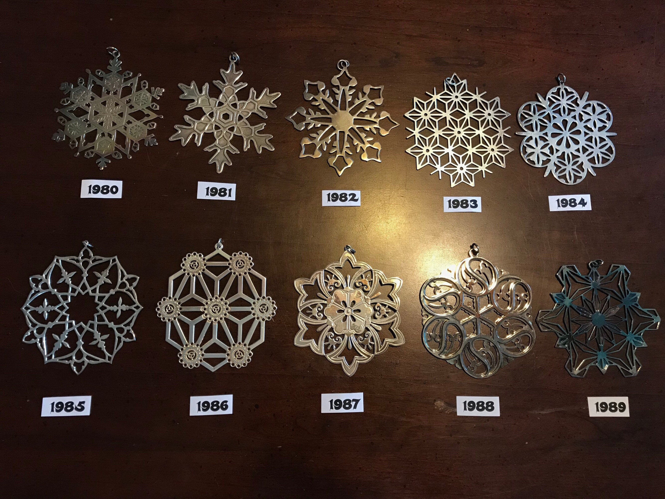 MMA Sterling Silver Snowflake Ornament Christmas Ornaments W Original ...