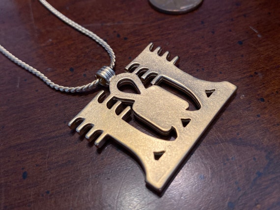 D'Orlan Gold Knot of Isis Djed Pillar Amulet Necklace… - Gem