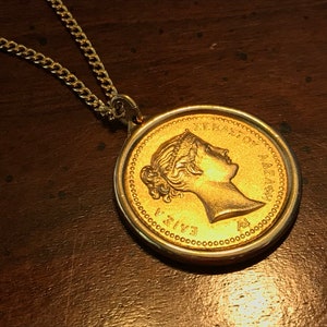 Vintage Goddess of Fortune and Fate, Personification of Luck Pendant ...