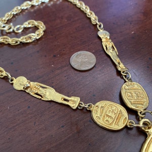 Vintage Kenneth Lane Lioness Warrior Goddess Gold Cartouche Pendant ...