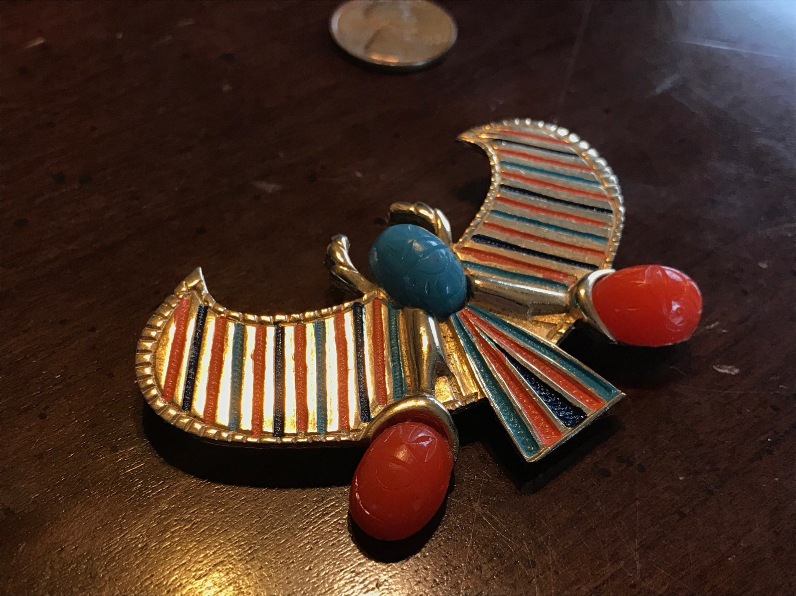 Vintage Gold Winged Scarab Brooch Khepri Emerging Sun God - Etsy