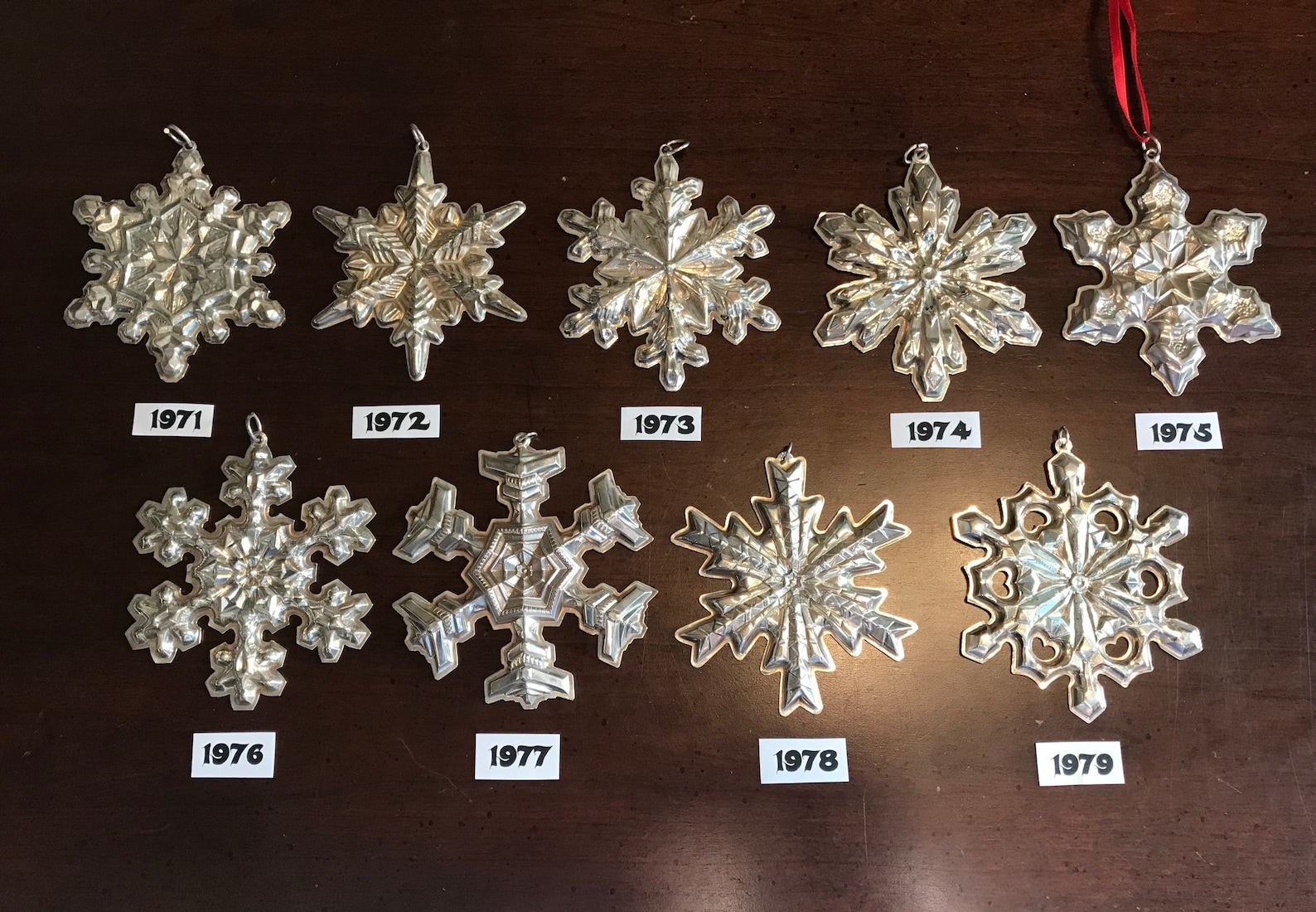 Sterling Silver Gorham Christmas Snowflake Ornament Pendant 1971-2006 ...