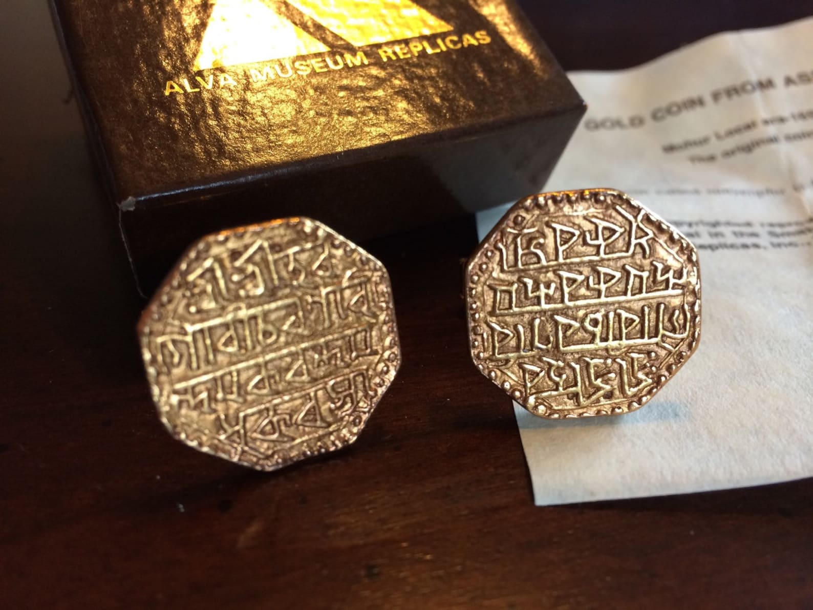 Gold Indian Rupee Coin Cufflinks Assam States Sunyeopha - Etsy