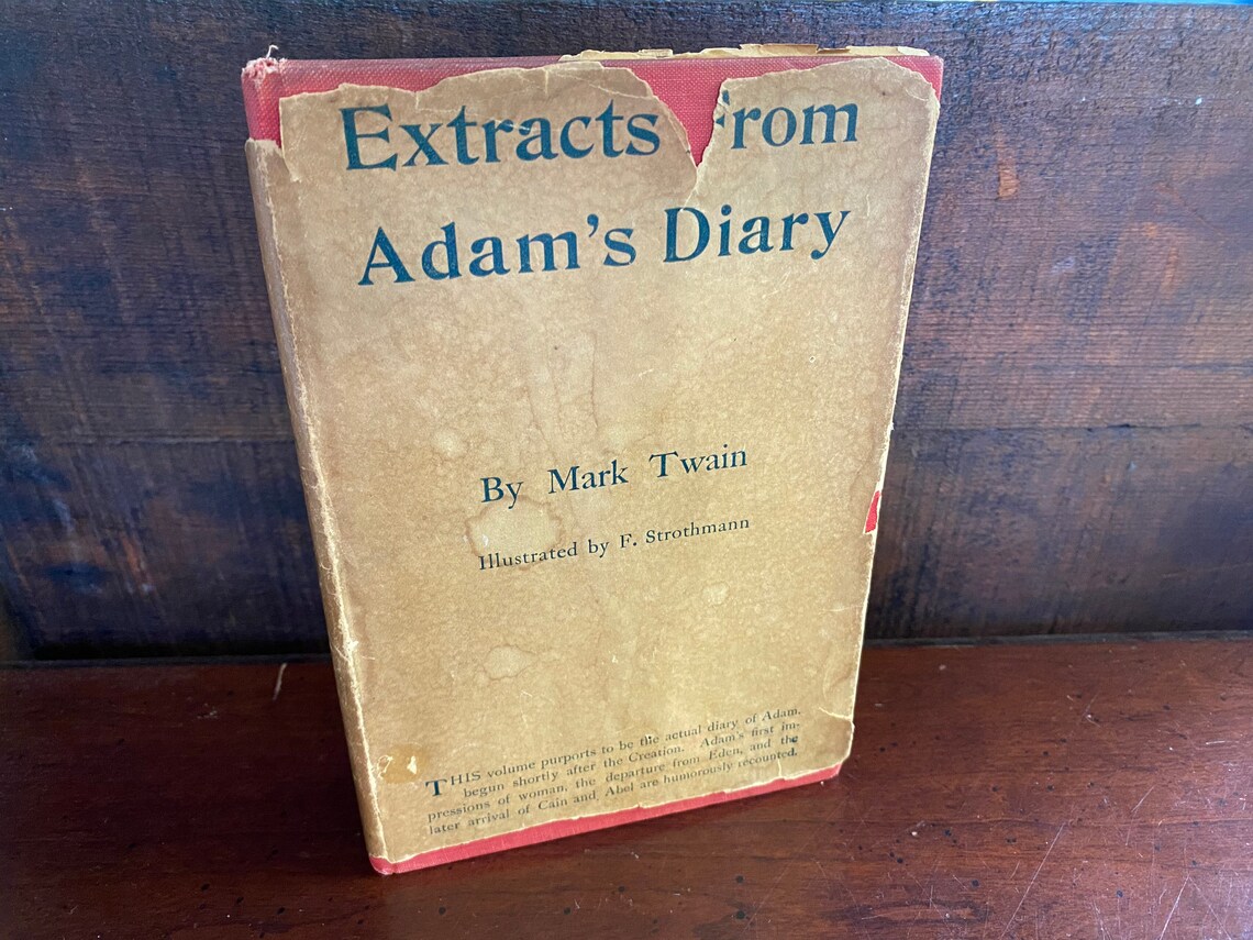 First Edition Mark Twain Extracts From Adam's Diary 1904 - Etsy