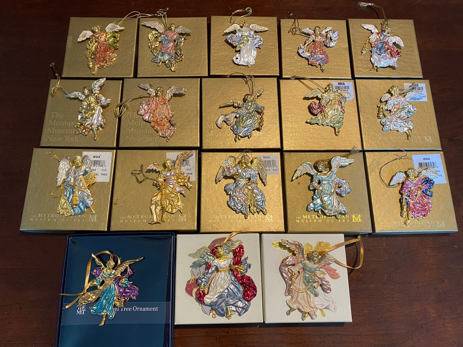 Vintage MMA Christmas Angel Ornament W Original Box - Gold Annual ...