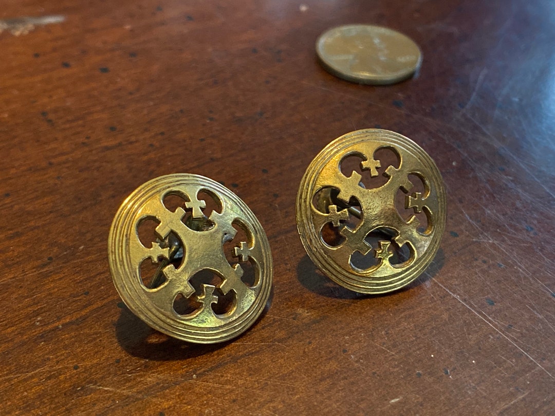 Kalevala Koru Bronze Viking Shield Earrings - Helsinki Finland ...