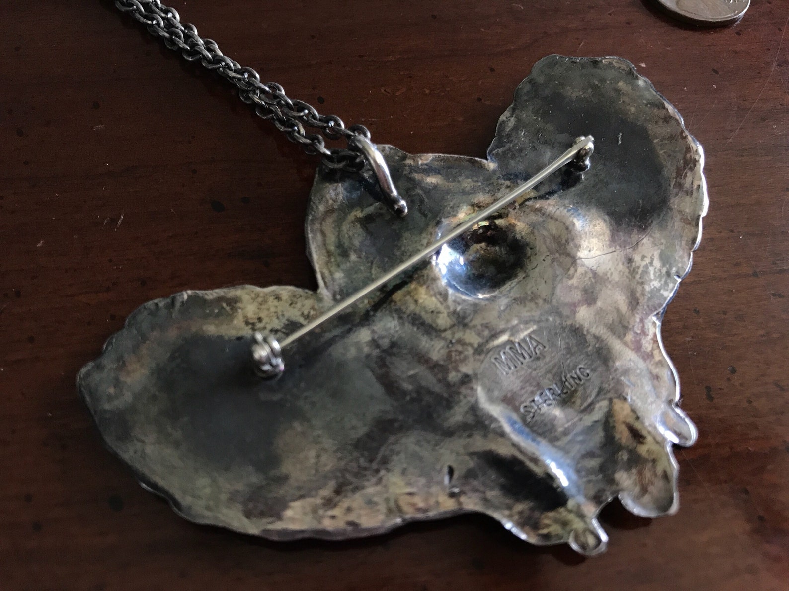 Vintage MMA Sterling Silver Necklace Young Nymph Girl Flowing - Etsy