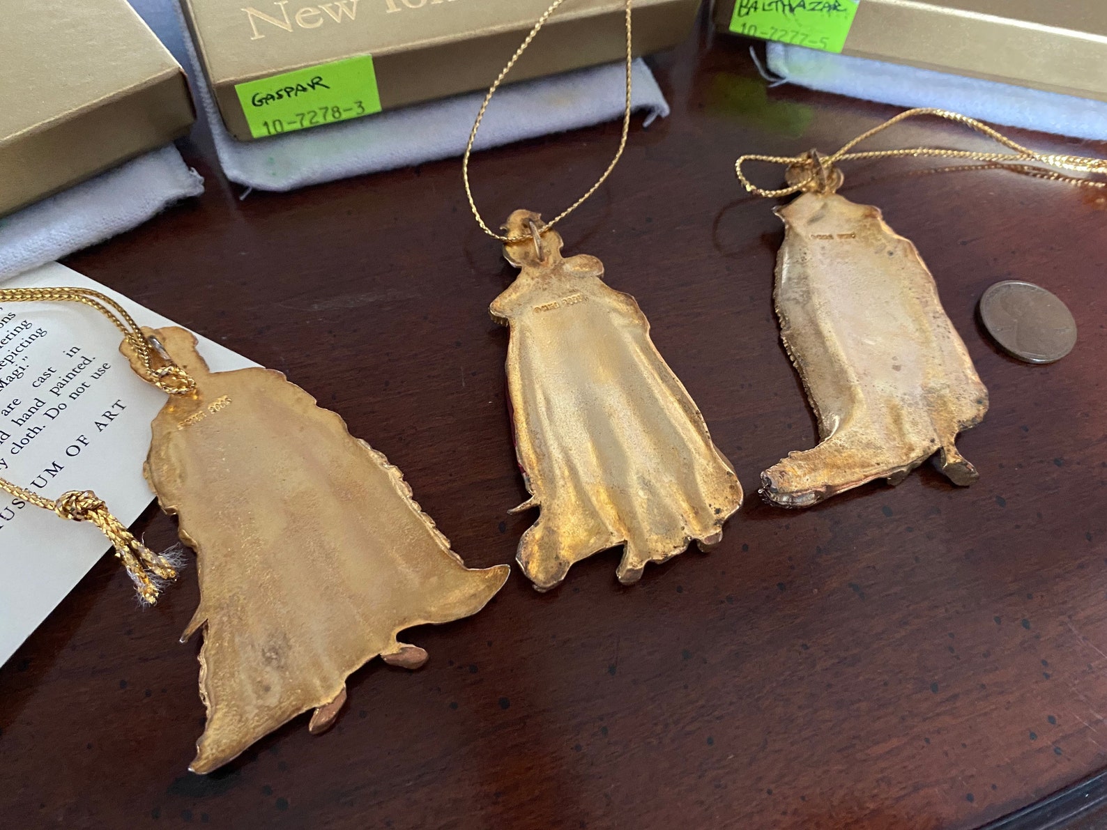 Vintage MMA Gold Three Wise Men Christmas Ornaments - Christmas Crèche ...