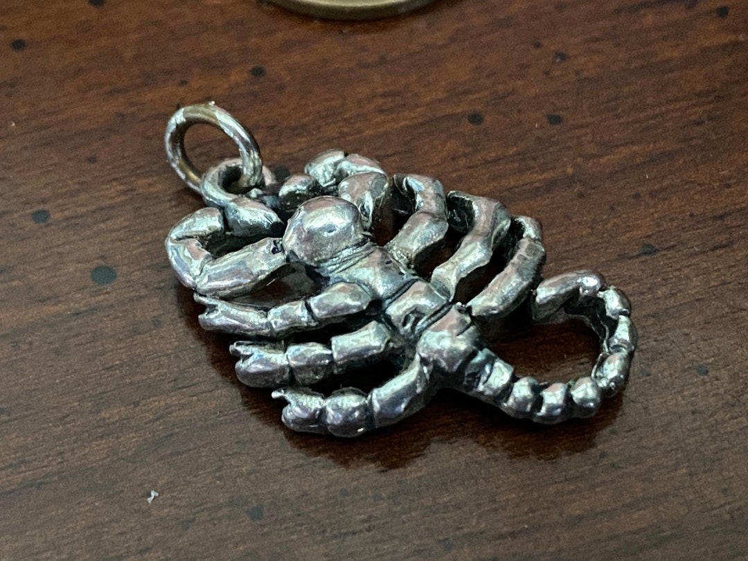 Vintage Tortolani Silver Scorpio Pendant - Scorpion Snake Eagle ...
