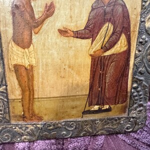 Antique ~18th C Orthodox Russian Icon Holy Fool for Christ Basil the ...