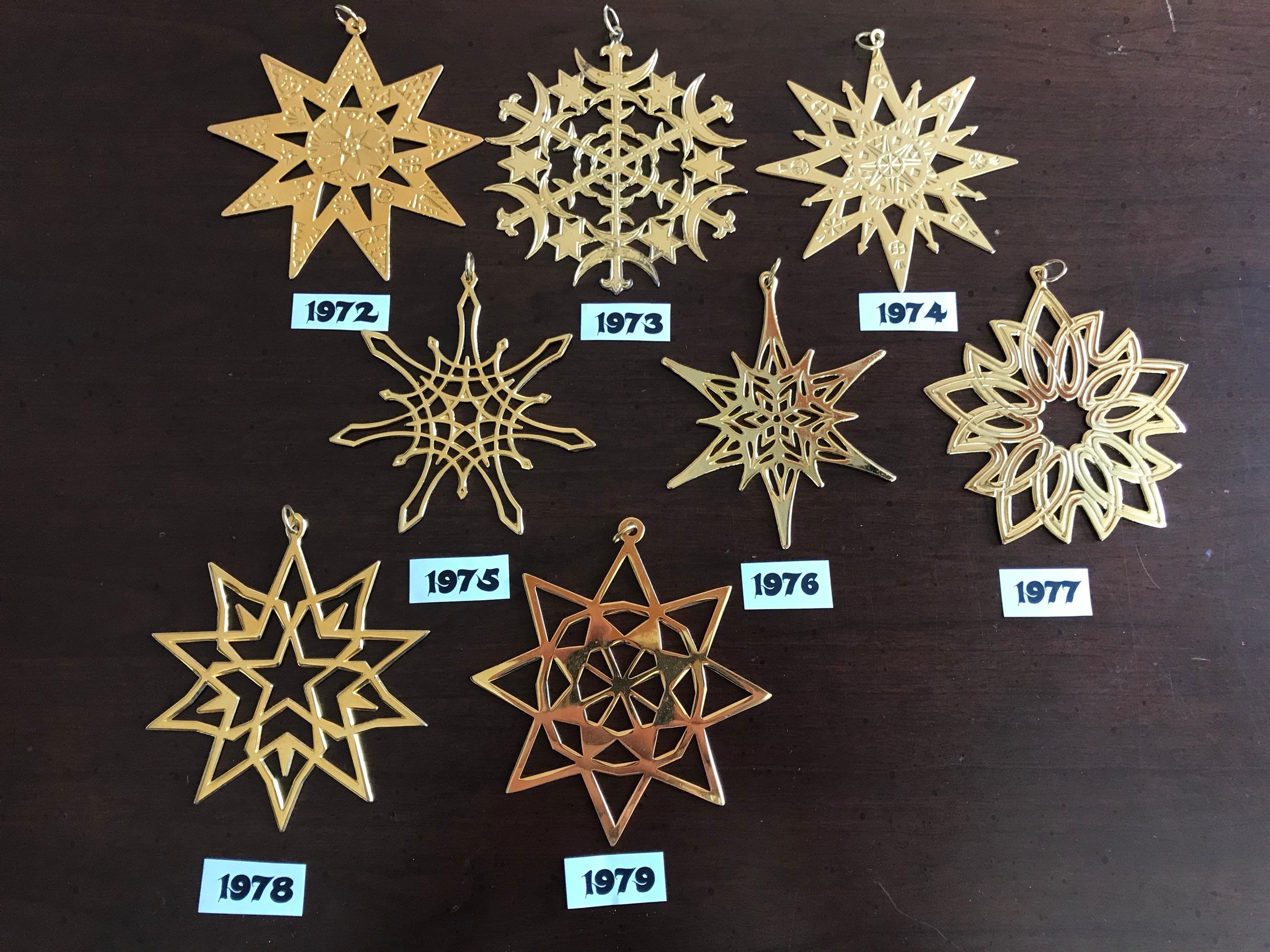 MMA Gold Sterling Silver Star Christmas Ornament W Original - Etsy