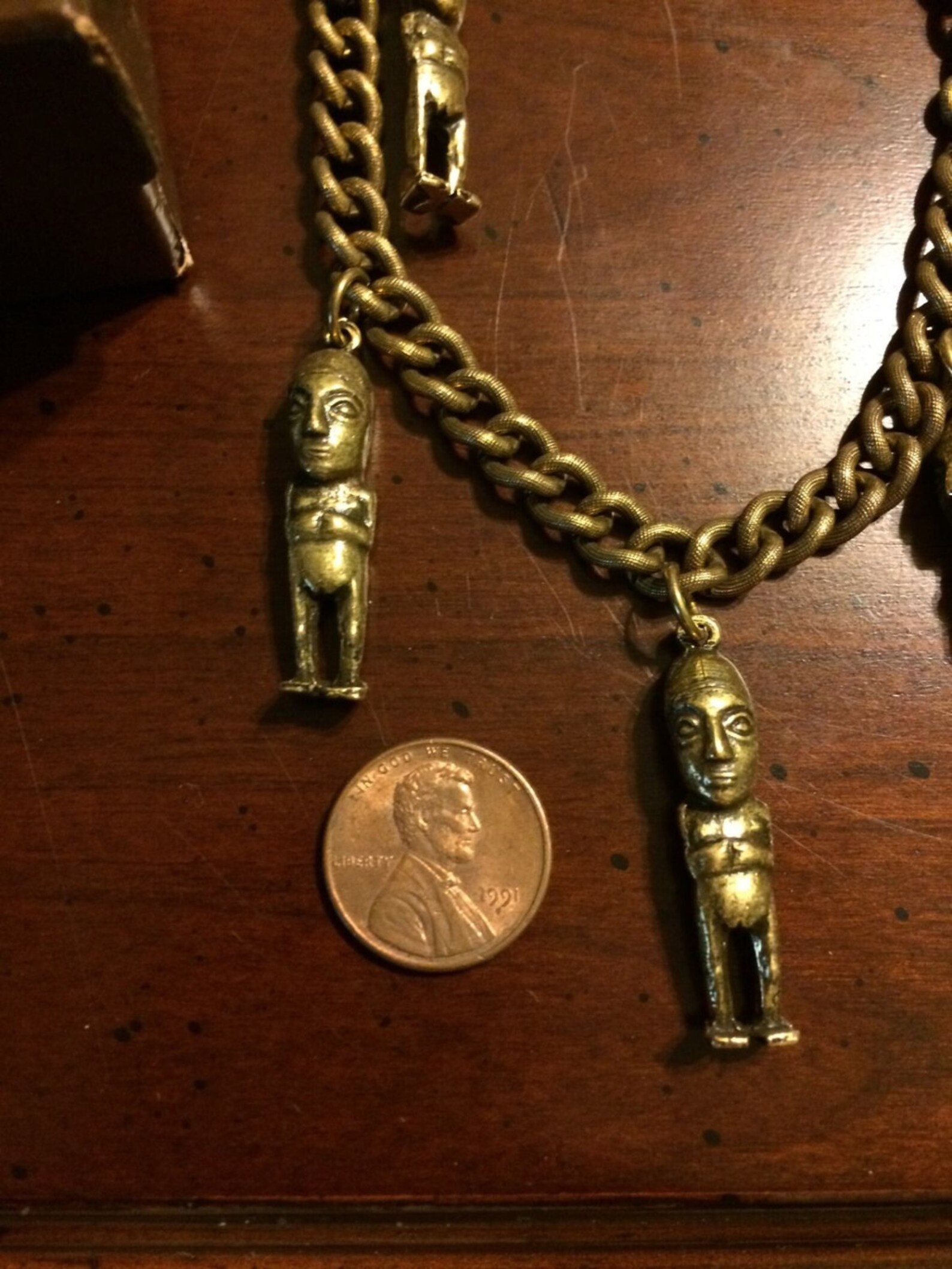 Vintage Inca Gold Amulet Charm Necklace Peru Pre Columbian - Etsy