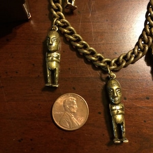 Vintage Inca Gold Amulet Charm Necklace Peru Pre Columbian - Alva ...