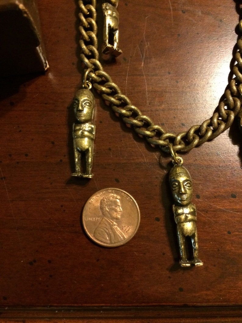 Vintage Inca Gold Amulet Charm Necklace Peru Pre Columbian - Etsy