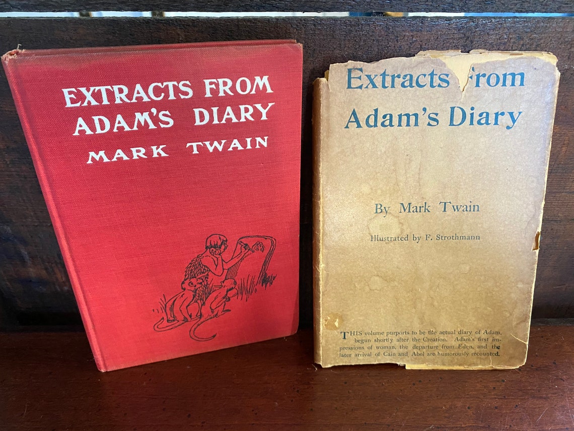 First Edition Mark Twain Extracts From Adam's Diary 1904 - Etsy