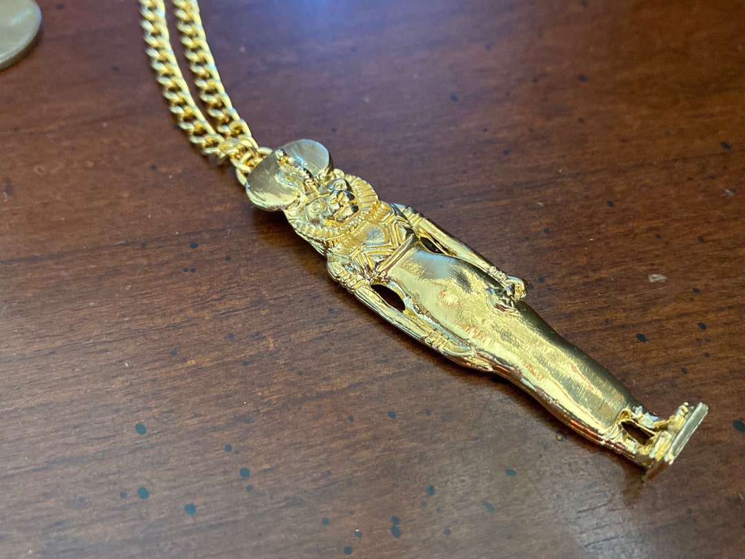Gold Lioness Sekhmet the Warrior Goddess Pendant Necklace Vintage ...